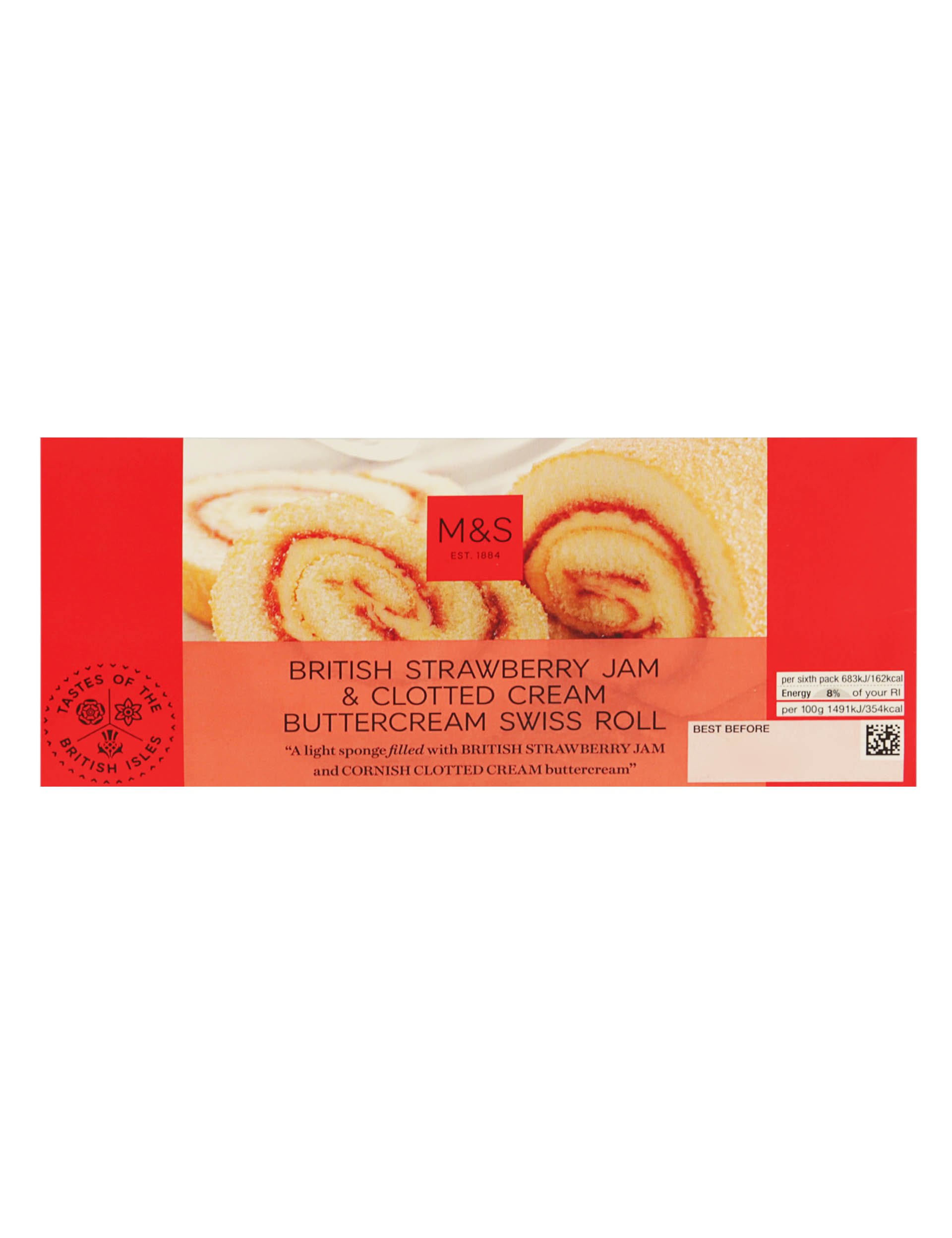 Strawberry Sponge Roll - Marks & Spencer Cyprus