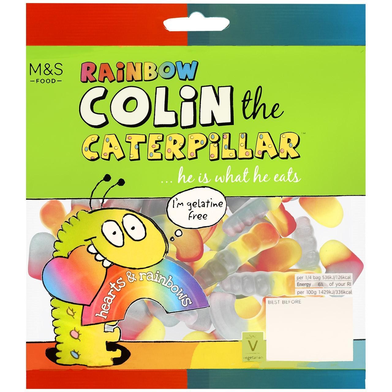 Colin the Caterpillar Hearts & Rainbows Fruit Gums - Marks & Spencer Cyprus