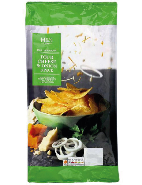 Four Cheese & Onion Crisps - Marks & Spencer Cyprus