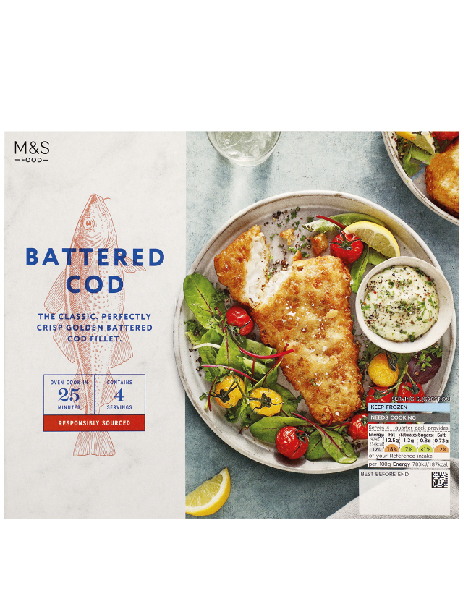 4 Battered Cod Fillets - Marks & Spencer Cyprus