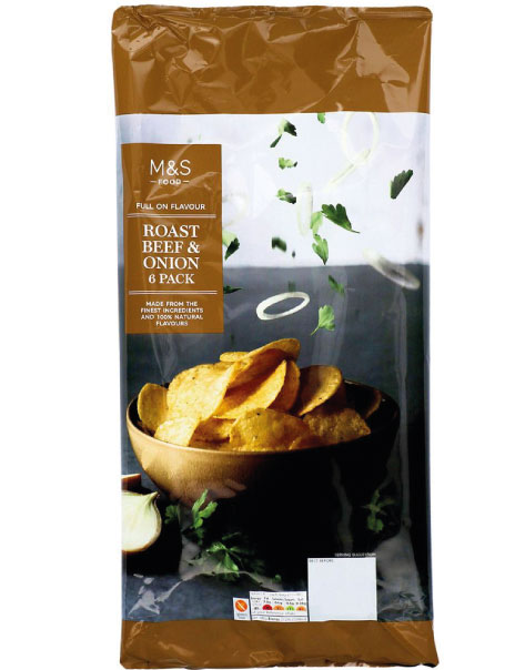 Roast Beef & Onion Crisps Multipack - Marks & Spencer Cyprus