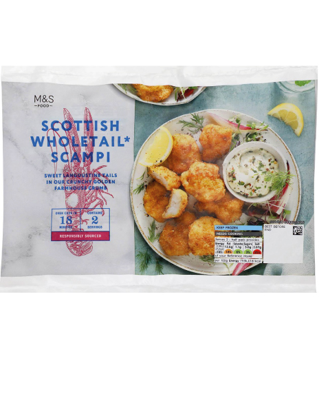 Breaded Wholetail Scampi - Marks & Spencer Cyprus