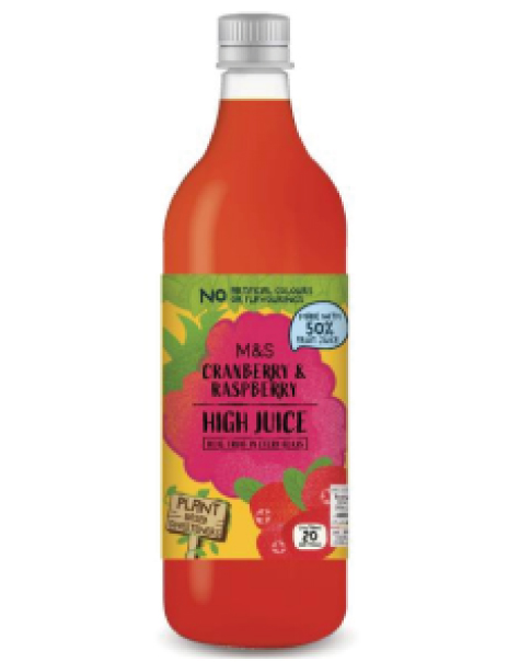 Cranberry & Raspberry High Juice - Marks & Spencer Cyprus