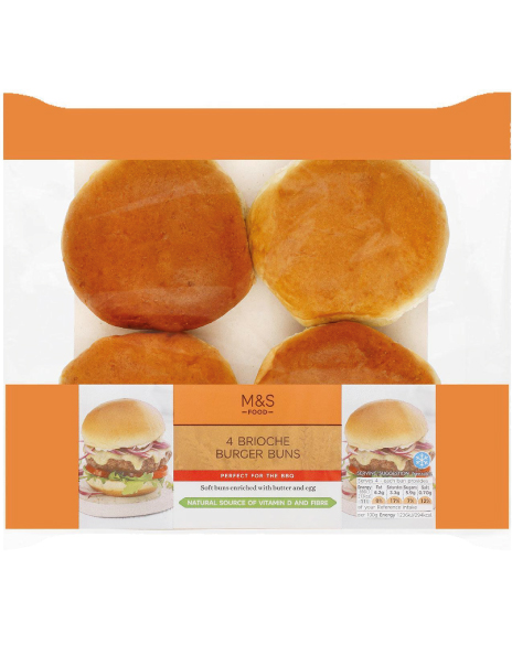 4 Ultimate Brioche Burger Buns - Marks & Spencer Cyprus