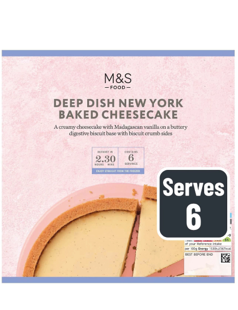 Deep Dish New York Baked Cheesecake - Marks & Spencer Cyprus
