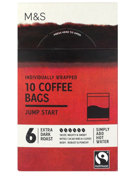 10 Jump Start Coffee Bags - Marks & Spencer Cyprus