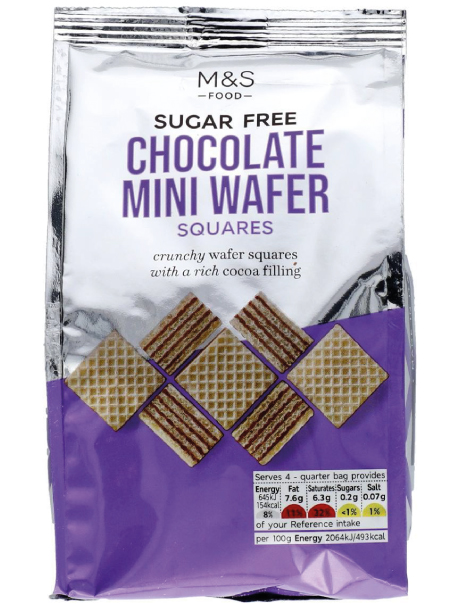 Sugar Free Chocolate Wafer Squares - Marks & Spencer Cyprus