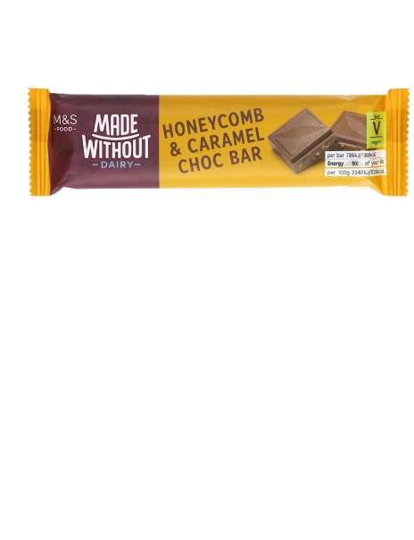 Made Without Dairy Honeycomb & Caramel Choc Bar - Marks & Spencer Cyprus