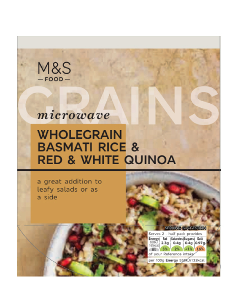 Microwave Wholegrain Basmati Rice and Red & White Quinoa - Marks & Spencer Cyprus