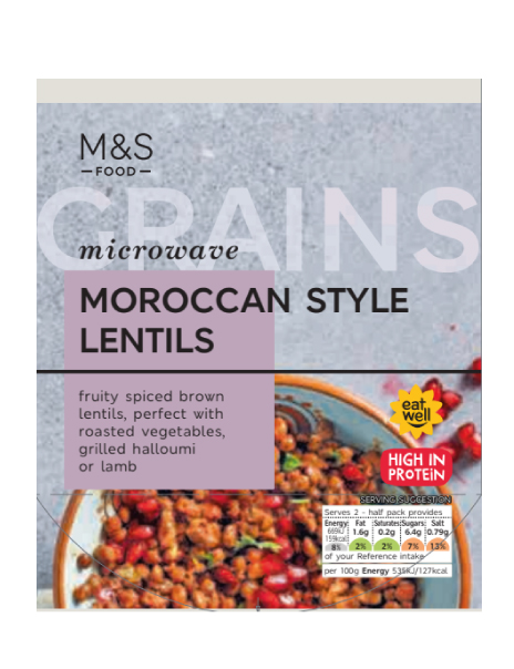 Microwave Moroccan Style Lentils - Marks & Spencer Cyprus