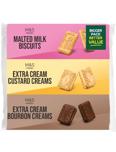 Extra Cream Triple Pack Biscuits - Marks & Spencer Cyprus