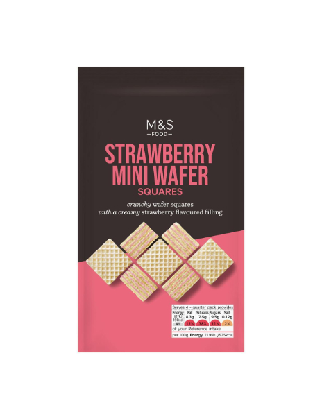 Strawberry Mini Wafer Squares - Marks & Spencer Cyprus