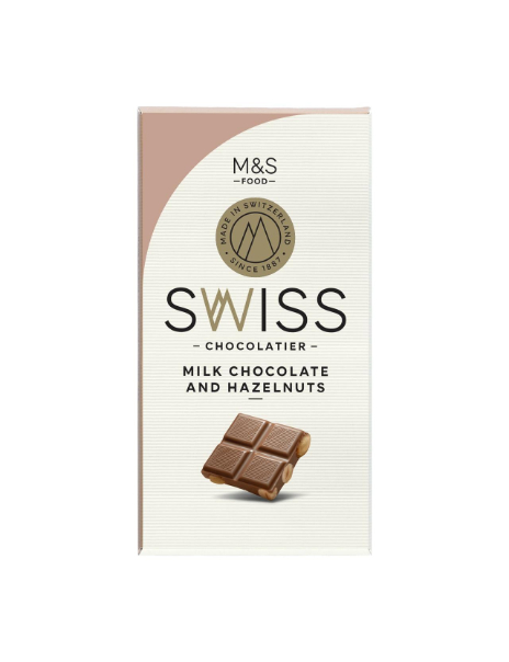 Swiss Extra Fine Milk Chocolate with Hazelnuts - Marks & Spencer Cyprus