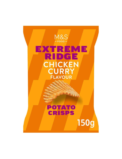 Chicken Curry Extreme Ridge Cut Crisps - Marks & Spencer Cyprus
