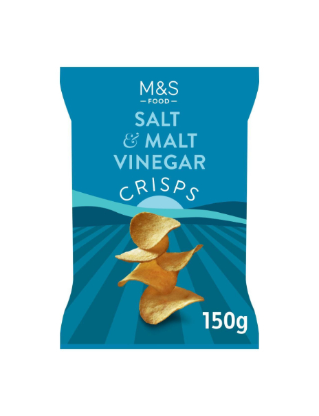 Sea Salt & Malt Vinegar Crisps - Marks & Spencer Cyprus